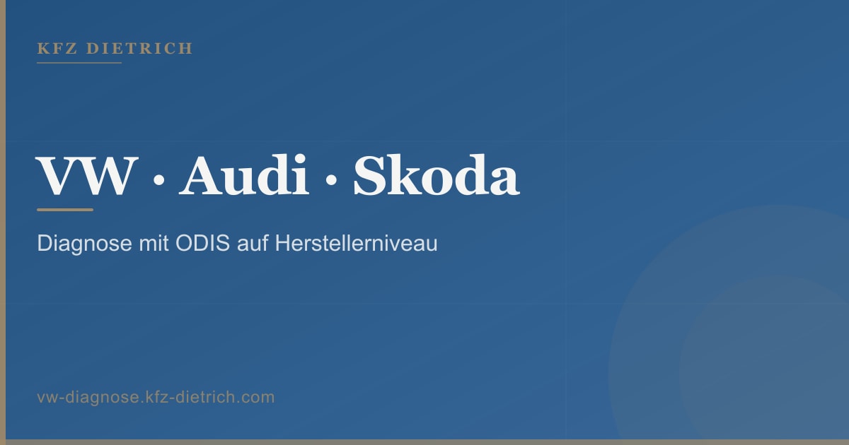 DPF & AdBlue Diagnose VW / Audi / Skoda – ODIS Analyse